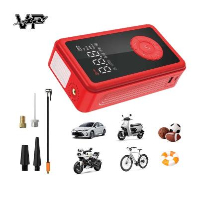 China 12000Ah 3000A Peak VP Portable Car Jump Starter With LED Light Air Compressor Emergency Tool Kit for sale