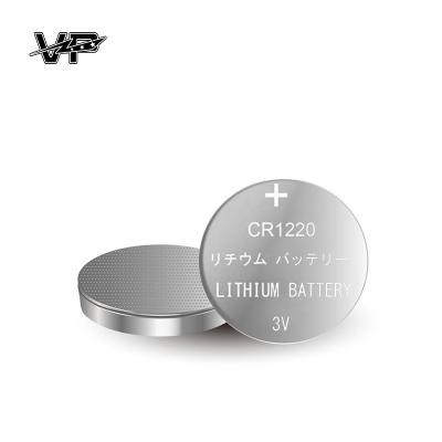 China Lithium Cell CR1220 3V VP Button Battery For Watches Remote Controls CE Certified for sale