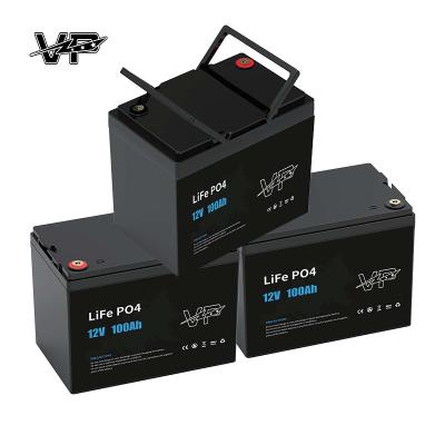 China VP Lead Acid Battery Iron Lithium Battery Charger 100Ah 12V Automobile Power Bank for sale