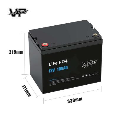 China VP Lead Acid Battery Iron Lithium Battery Charger 100Ah 12V Automobile Power Bank for sale