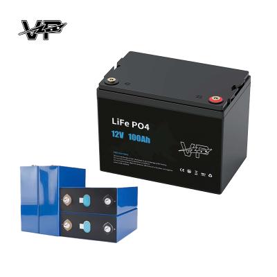 China VP Lead Acid Battery Iron Lithium Battery Charger 100Ah 12V Automobile Power Bank for sale