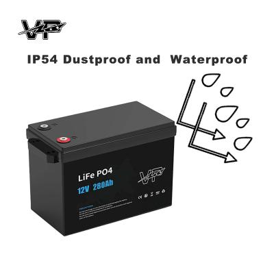 China 280AH 12V Deep Cycle IP 54 Battery Pack Replacement Lithium Iron Phosphate VP Batteries for sale