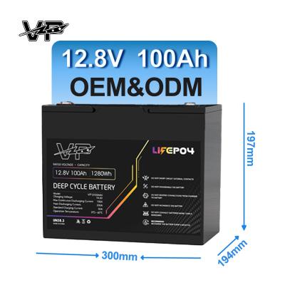China VP 12V 100ah Customizable Solar Battery with BMS Lithium Ion Battery Pack Power Supply for sale