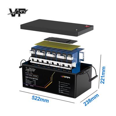 China Ciclo Profundo Chumbo para Lítio 12V 300Ah UPS VP Bateria de Armazenamento de Energia Doméstica LiFePO4 Pack à venda