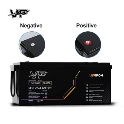 China UPS de armazenamento de energia LiFePO4 recarregável 12V 300Ah 4000 ciclos Bateria de íon de lítio VP para backup à venda