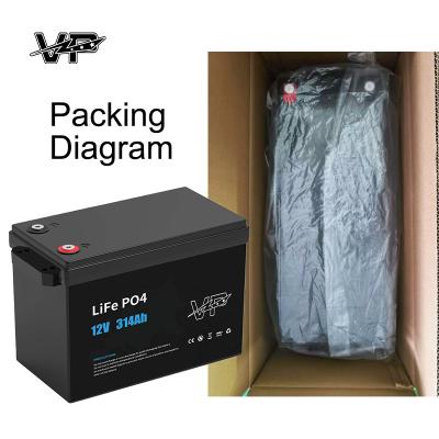 China 12V Battery Pack Rechargeable 314AH Lithium VP Energy Storage System for sale
