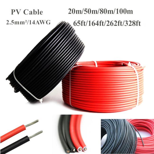 Solar Cable Interconnecting Solar Panel Cable Photovoltaic PV H1z2z2-K Cable 4mm2 6mm2 Electric Cable Wire