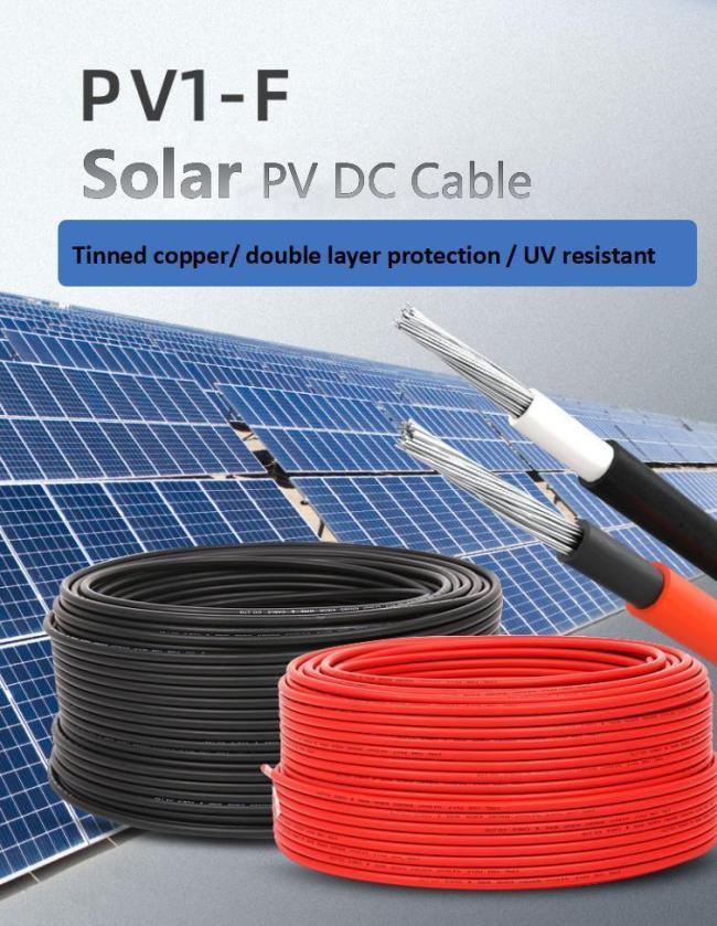 Solar Cable Interconnecting Solar Panel Cable Photovoltaic PV H1z2z2-K Cable 4mm2 6mm2 Electric Cable Wire