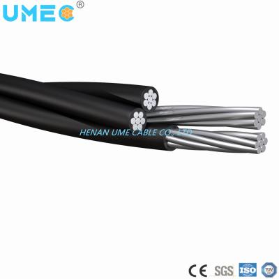 China Overhead Distribution Line Aluminum Conductor Quadruplex Service Drop Cable 4 Strands for sale