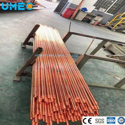 China Electroplated Copper Coated SAE1010 1020 Steel Grounding Rod 5/8 Prime X1800 2400mm for sale