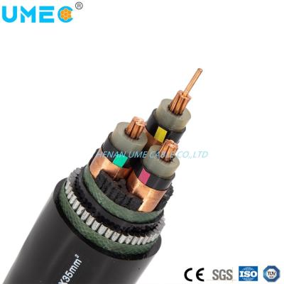 China 33kv Middenspanning Staaldraad Stalen band Gepantserde elektrische kabel 3 fase Koperdraad Scherm XLPE stroomkabel Te koop