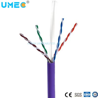 China Cat 6 Customized Red Black Blue Violet Color Ethernet LAN Cable 23 24AWG Patch Cord for sale