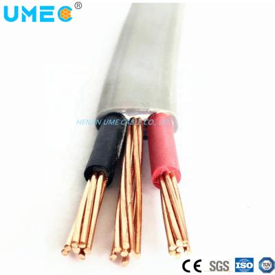China Flat Wire Twin Copper 2X10mm 1X6mm2 2 E Cores PVC Insulated Sheath Twin and Earth Electric Wire for sale