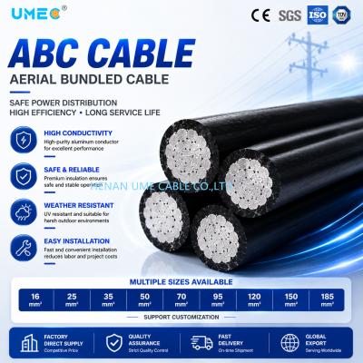 China 0.6/1kV Overhead Aerial Bundled Cable ABC Cable for Power Distribution for sale