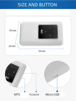 China 150Mbps 10Users WPS 2.4g Sim Card Slot 4g Lte Wifi Pocket Hotspot Router With Battery for sale