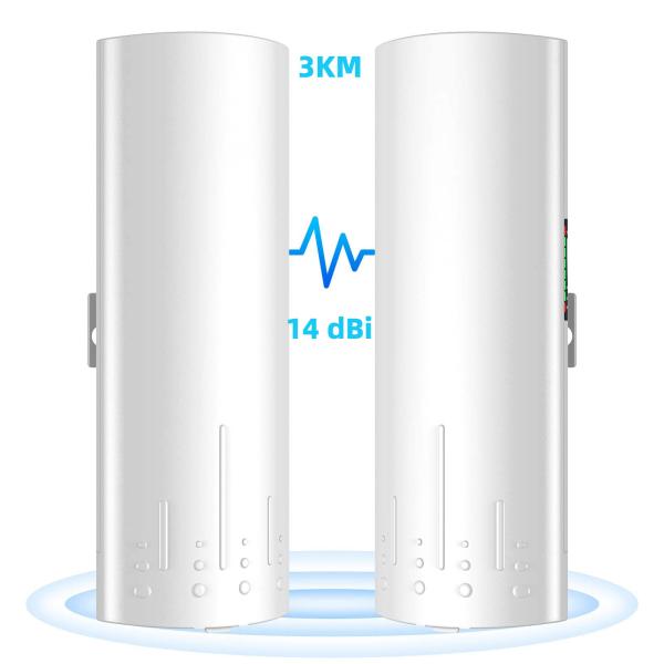 5.8G 14dBi 24V PoE 3KMの2地点間無線橋Wifi屋外CPE