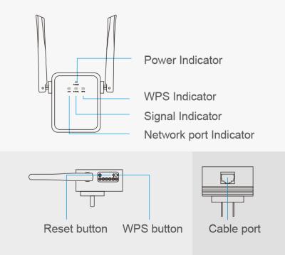 China Long Distance Range Dual Band 2.4G 5.8G Signal Amplifier Router Wireless Extender Wifi Booster for sale