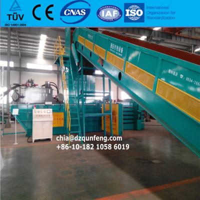 China Full automatic big Waste cardboard baler recycling machine with TUV Waste Recycling baling press for sale