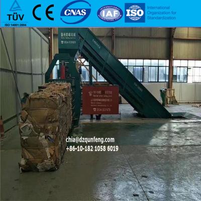 China Semi automatic big Waste cardboard baler recycling machine with TUV Waste Recycling baling press for sale