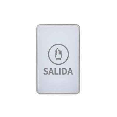 China Spanish Text White Touch sensor Exit Button 86*50mm for sale