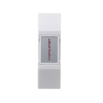 China Mini Surface Mount Red Exit Push Button With English Text for sale