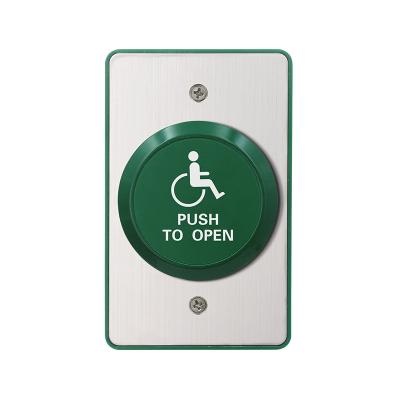 China Botão de liberação grande da porta do interruptor do metal de SDT70W 115*70mm com Backbox, com o desenho da cadeira de rodas, apropriado a deficiente à venda