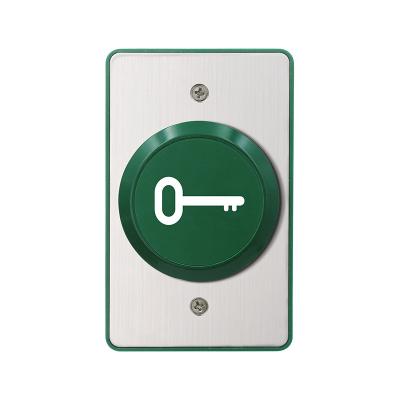 China Botão de liberação grande da porta do interruptor do metal de BD701K 115*70mm com Backbox, com o desenho chave no botão, apropriado a deficiente à venda