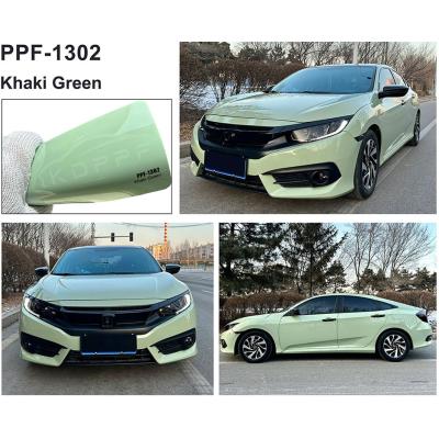 Cina 1.52M16M Verde Khaki 8 Mil Film di vernice lucido e lucido in vendita