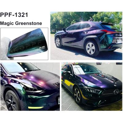 Cina 1.52X16m Magico PPF colorato in pietra verde Anti-graffi Auto-guarigione Cambiamento di colore PPF in vendita