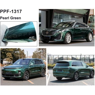 中国 パールグリーン セルフアデシブ カラーペイント保護フィルム PPF-1317 カラー PPFラップフィルム 販売のため
