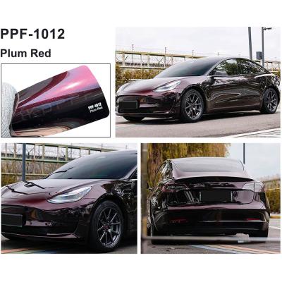 中国 プラムレッド セルフアデシブ カラーペイント保護フィルム 1.52×16m カラーPPFフィルム 販売のため