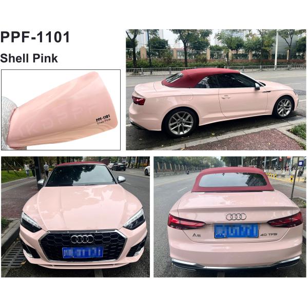 Quality Shell Pink Anti Stain Color PPF Film 1.52X16m Self-Healing Color Shift PPF for sale