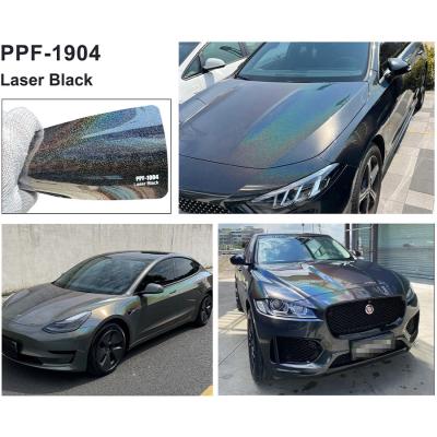 Cina 60 pollici x 53 piedi Laser Nero Colore PPF Film Riparazione Calore Nero Veicolo film di avvolgimento in vendita