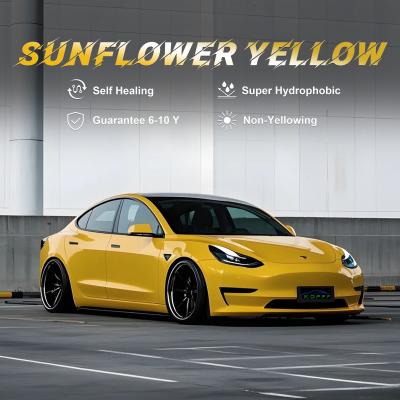 China Self-Healing Color Paint Protection Film Sunflower Yellow Anti-Scratch TPU PPF with Air Release 10-Year Warranty Car Wraps for sale