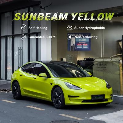 Cina Film di protezione da vernice a colori auto-curante Sunbeam giallo anti graffi TPU PPF 10 anni di garanzia Auto Wrap in vendita