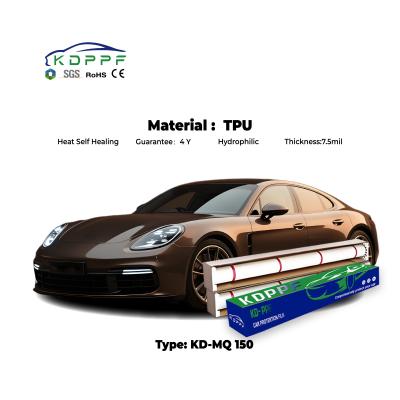 China 7.5 Mil Heat Repair Gloss Car Wrap Clear Paint Protection Film Tpu Car Film for sale
