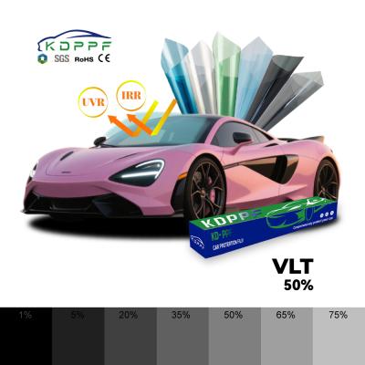 China Auto Glasfolie Zelfklevend Eenvoudig te Installeren Sputter Zonwerende Autoruitfolie Te koop