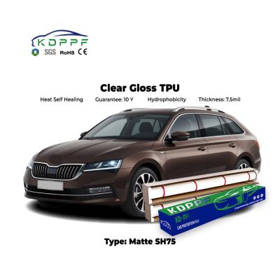 China Easy Installation Transparent Clear 7.5 mil Car Wrap Anti Yellowing Matte Paint Protection Film for sale