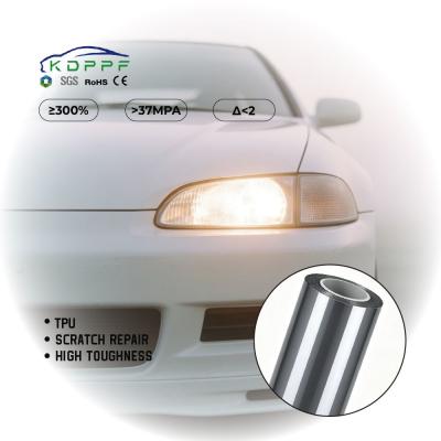 China Smoke Black Headlight Tint Film TPU Headlight Protection Film Self-Healing UV Resistant Anti-Scratch TPU Headlight PPF for Cars for sale