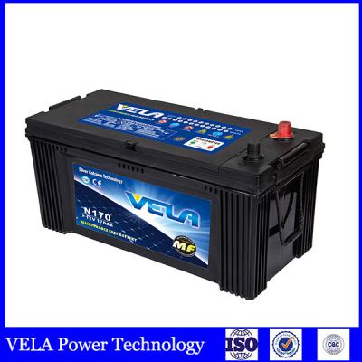 China N170  MF battery 12V 170ah rechargable car battery truck battery for sale