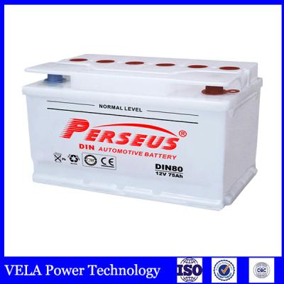 China German Standard accumulator cell dry battery DIN80 12V 80ah for european car rechargable truck battery for sale