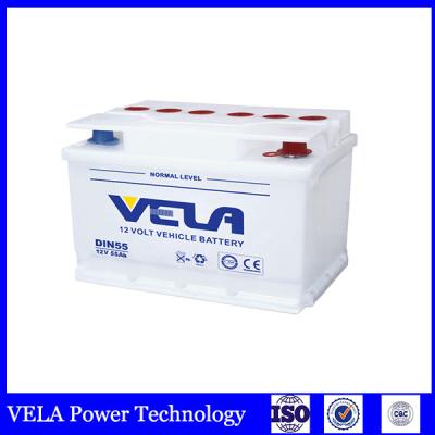China German Standard accumulator cell dry battery DIN55 12V 55ah for european car rechargable car battery for sale