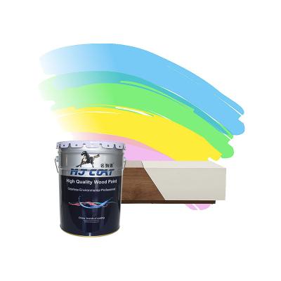China Madeira Matte Finish PU Pintura de madeira 65m2/L Pintura de revestimento com 2-3 camadas de baixo odor e teor de VOC à venda