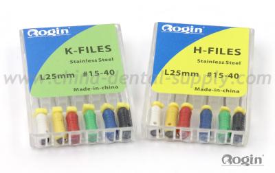 Cina acciaio inossidabile K Endo Files Endodontic Files dentario 25mm/di 21mm in vendita