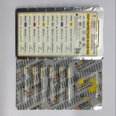 中国 高い柔軟性の内部ファイルは金のNiti活動化させた回転式ファイルを熱する 販売のため