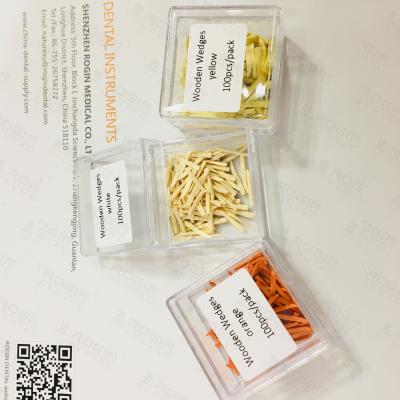 Cina I cunei di legno eliminabili dentari, dente di riparazione variopinto incunea in odontoiatria in vendita