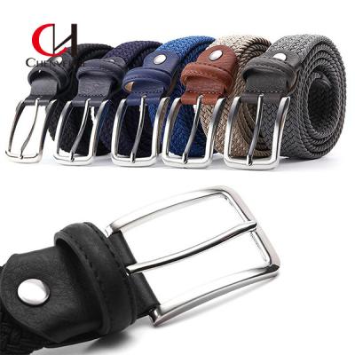 Cina Cinghia intrecciata fermaglio holeless intrecciata del perno degli stili degli uomini e delle donne della cinghia elastica in vendita