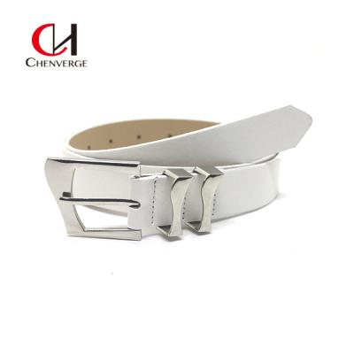 Cina Black Ladies Leather Belt Irregular Metal Needle Buckle Custom Logo in vendita