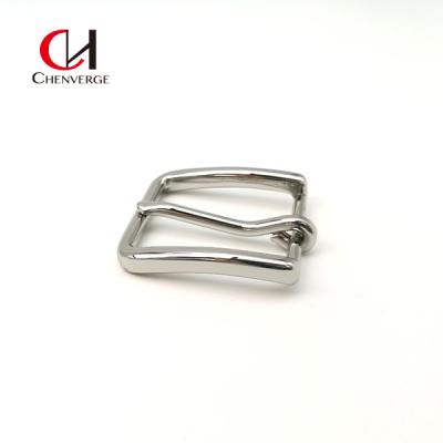 Cina Zinc Alloy Simple Belt Buckle 30mm Silver Glossy Color Changeable in vendita