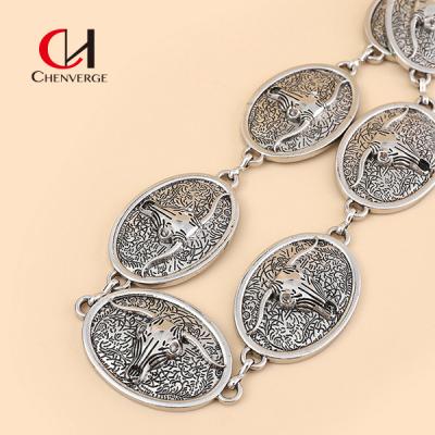 Cina Fibbia per cintura in argento sterling stile vacanza da donna alla moda in metallo estivo in vendita